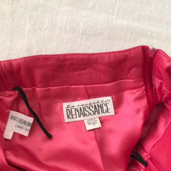 Renaissance | Skirts | Renaissance Vintage Pink Leather Skirt | Poshmark